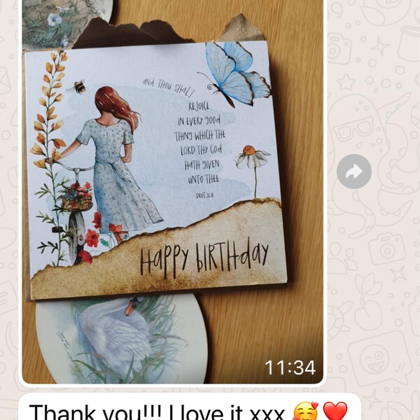 1 Birthday Card for Man Tractor Farmer Painting - Art Bible Scripture ...