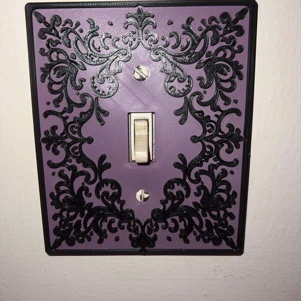 Victorian Scroll Filigree Light Switch Cover - Custom Colors - Single 1 ...