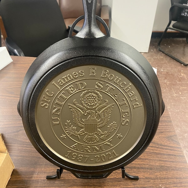 Military Customized Cast Iron Skillet - Etsy