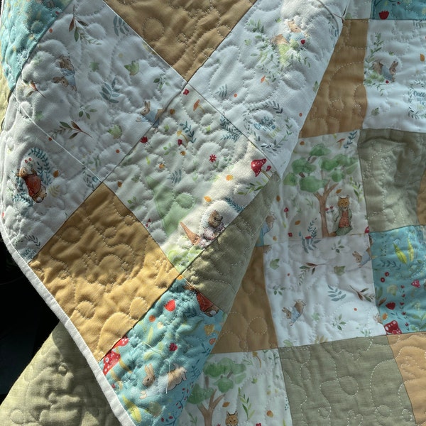 Bunny Quilt Block Machine Embroidery Design. Easter Quilt Block ...