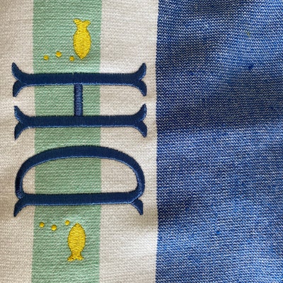 Machine Embroidery Design Fishtail Monogram Font INSTANT DOWNLOAD - Etsy