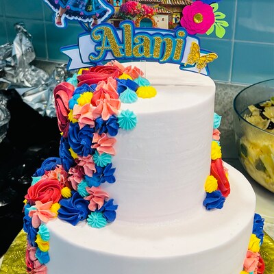 Floral Cake Topper Birthday Cake Topper Flowers and - Etsy