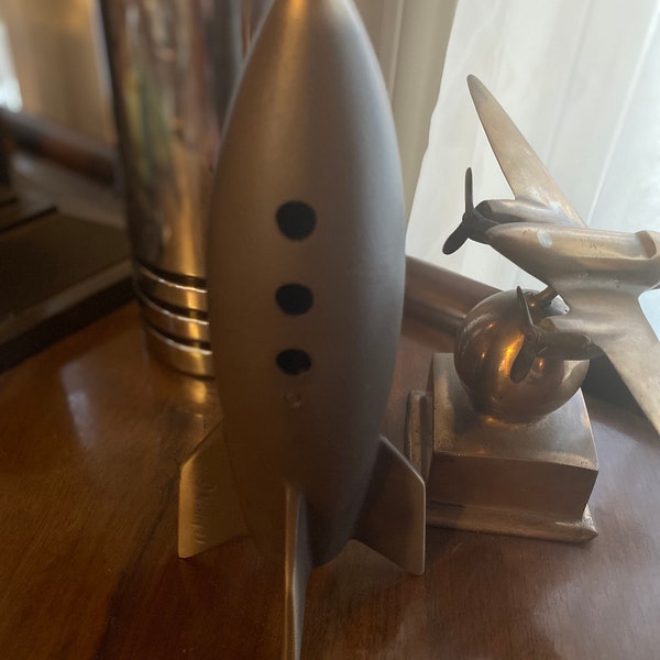One Rocket Coin Bank (with PORTHOLES) - Item #813, in Sand Cast Bronze ...