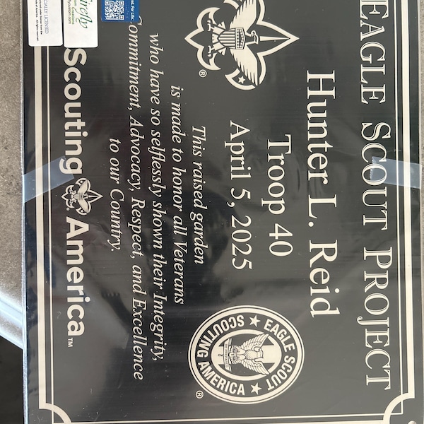 Eagle Scout Project Marker - Horizontal 8X10. Officially Licensed ...