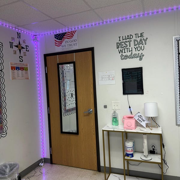 One Rule Classroom Wall Vinyl Decal, Classroom Door, Be Your Best Decal ...