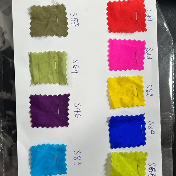Silk and Silk Velvet Samples for Official Orders - by ...