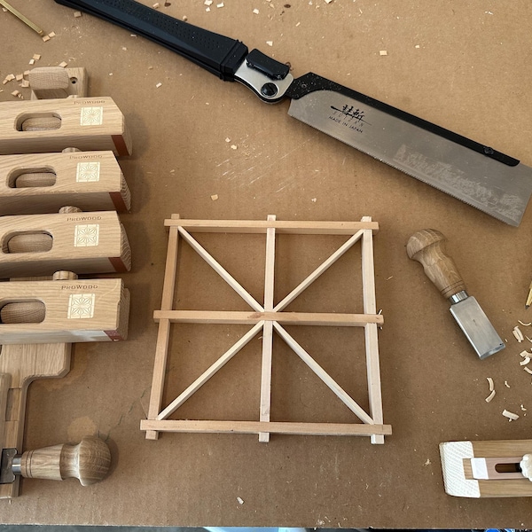 Kumiko Premium Professional Kit Men S Hobby Set 5 Kumiko Oak Blocks