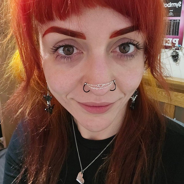 Bridge Piercing Chain, Bridge Piercing Jewellery,nose Chain, Bridge ...