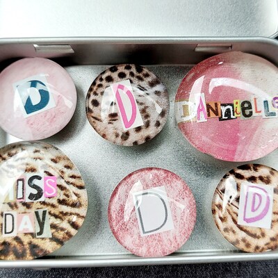 Custom Glass Magnet Super Strong Magnet Letter Magnet Name Magnet ...