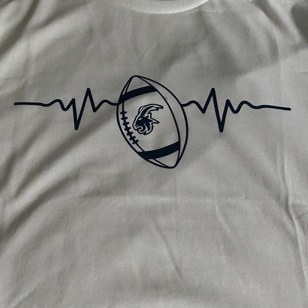 Heartbeat Football SVG, Football Clipart Silhouette Cricut Cut Files ...