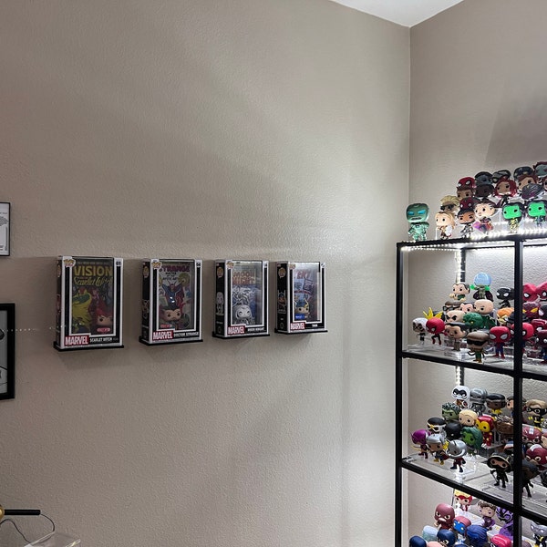 Funko POP Comic Cover Wall Mount and VHS Cover Display Shelf - Perfect ...