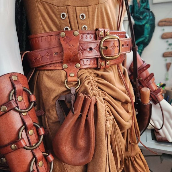 Leather Neck Torc, Torque. Neckband, Necklet. Handmade, Hand Painted ...