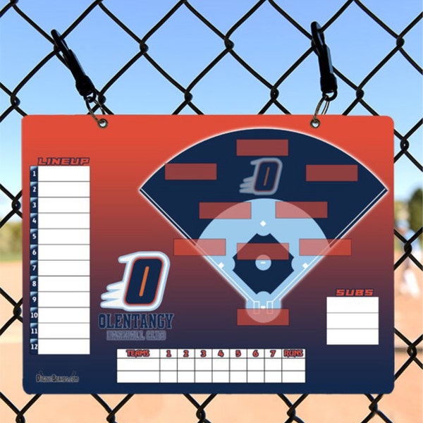 9"x12" Metal Custom Dugout Lineup Board - Etsy
