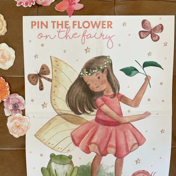 FAIRY Kids Birthday Party Game Pin the Tail Party Games Printable Pin ...