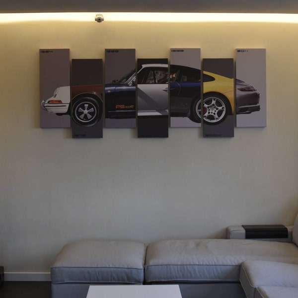 Porsche Wall Art. 911 Canvas Set. Living Room Decor. Porsche Poster ...
