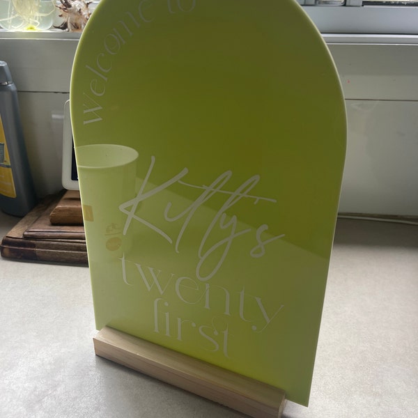 21st Welcome Sign | Thirty Forty 21 Birthday | Acrylic Sign | Sign ...