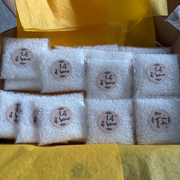 Biodegradable Snow Confetti Packets - Let It Snow - Wedding Confetti ...