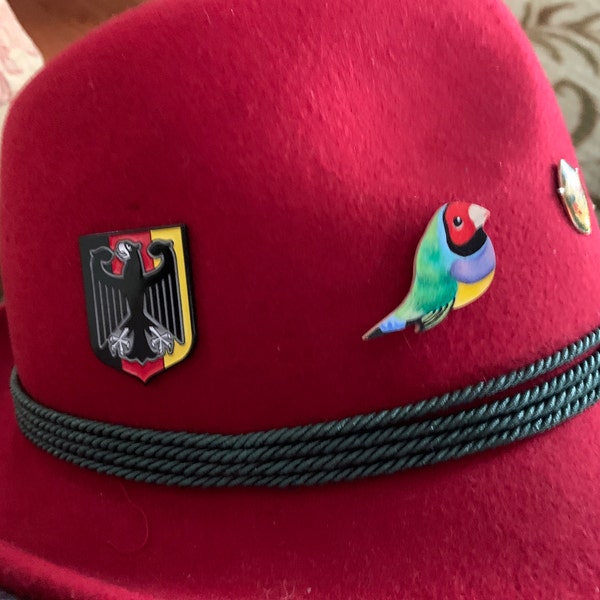 Bottoms Up Enamel German Hat Pin - Etsy