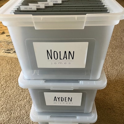 Milestone Tote Labels Milestone Tote Name Decal and Folder Labels DIY ...