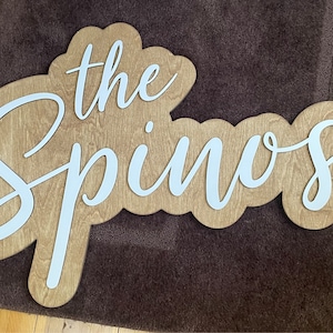 Large Last Name Sign, Cut Out Last Name Sign, Wedding Name Sign, Double ...