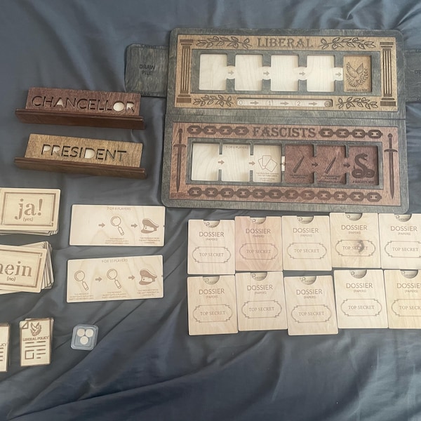 Personalized Secret Hitler Game Board Upgrade - 5-6, 7-8, 9-10 Players ...