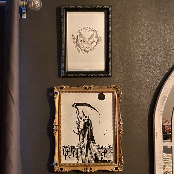 MONSTER MASH Watercolor Print on Paper, Art Print, Bat, Bats ...