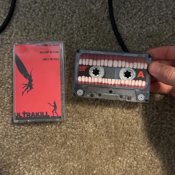 Ultrakill Infinite Hyperdeath (2020) Custom Cassette Tape Display ...