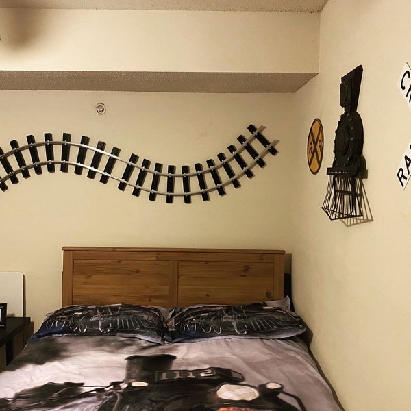 Train Decor Wall Border Art 4 Ft - Straight Train Track Wall Decor for ...