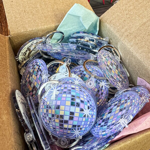 Disco Ball Acrylic Keychain Customizable Keychain Bridesmaids Gift ...