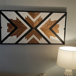 Mountain Sun Geometric Wood Wall Art Wooden Wall Art | Etsy