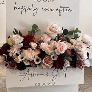 Custom Flower Box Welcome Sign for Events, Wedding Welcome Sign With ...