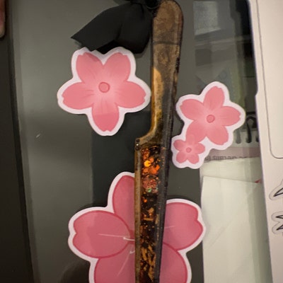 Iridescent Pastel Soft Pink Resin Daggers, Cleaver, Trinket Tray ...