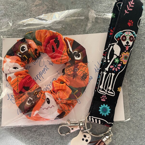 Halloween Wristlet Keychain Tassels Lobster Claw Clipper Spooky ...