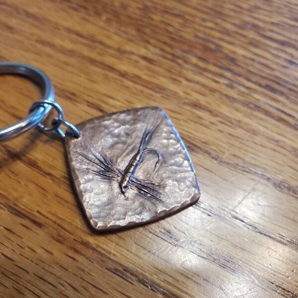 Pine Tree Keychain, Evergreen Forest Key Ring, Rustic Handmade Pewter ...