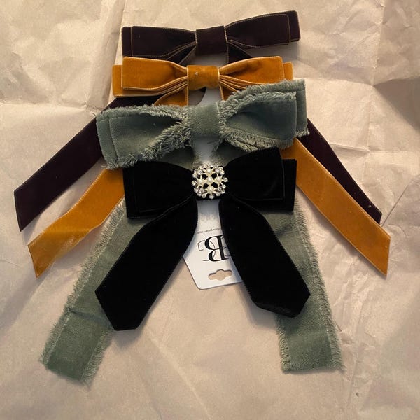 Double Sided Velvet Tie Ribbon | Upscale Women's Bow | Super Skinny ...