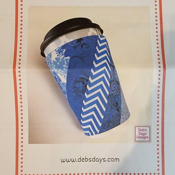 Scrappy Coffee Cup Sleeve PDF SEWING PATTERN, Digital Download, How to ...