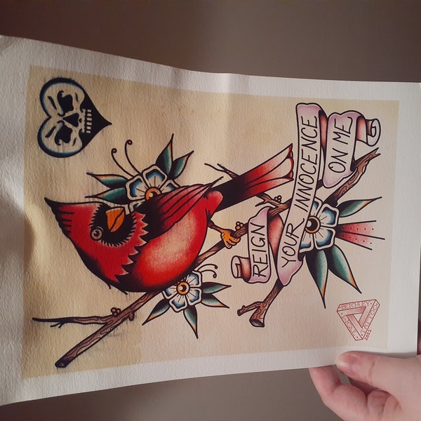 Alexisonfire “young Cardinals” Inspired A4 High Quality Tattoo Flash ...