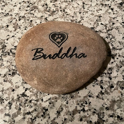 Family Tree Written in Stone Custom Carved River Rock Garden Decoration ...