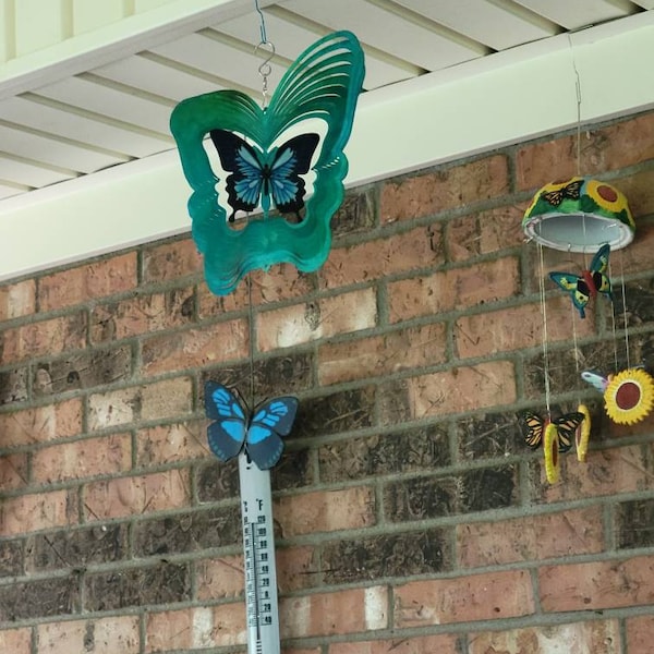 Kinetic Spiral Crystal Ball Wind Spinner, Crystal Glass Orb Pendant ...