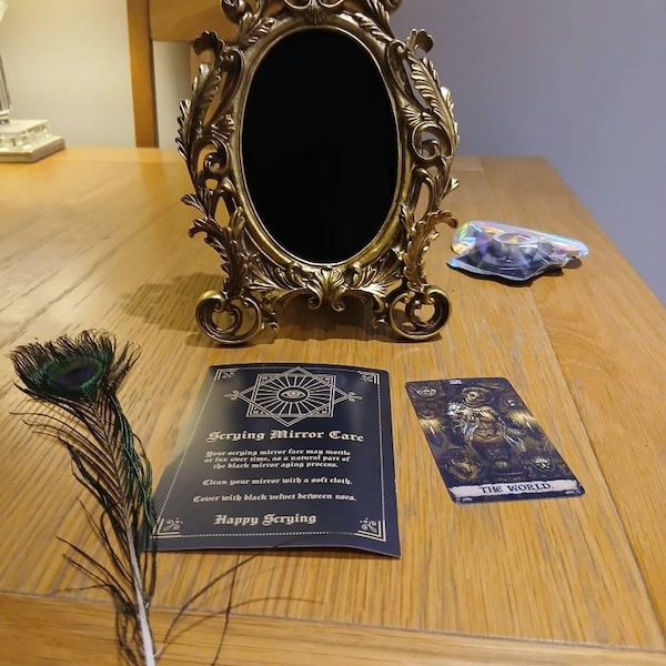 Conjuring, Scrying Mirror. Ornate & Detailed. Foxed Mirror. Magick ...