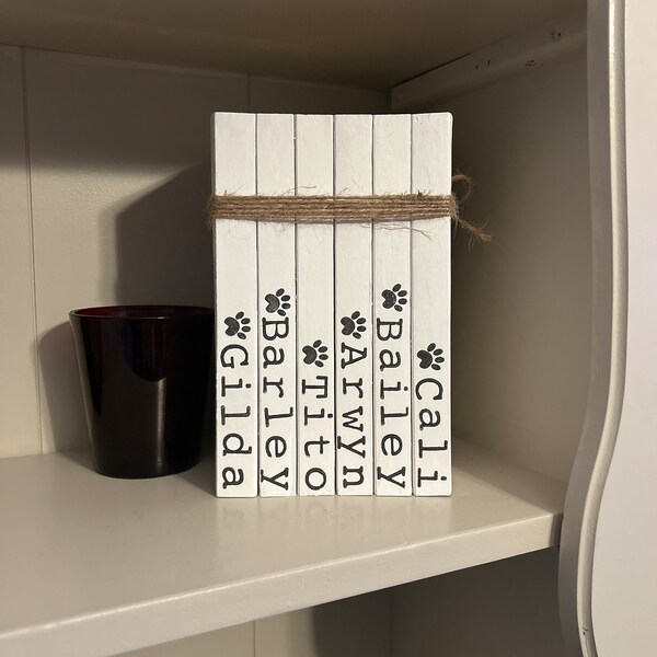 Personalized Name Decor // Vintage Custom Book Decor // Personalized ...