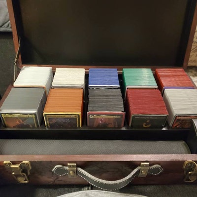 Commander Multi Deck Box, Painted & Stained, Color Options, EDH ...