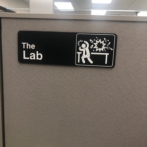 The Lab Sign Laboratory 3D Printed Sign Lab Door Sign Lab Wall Decor ...