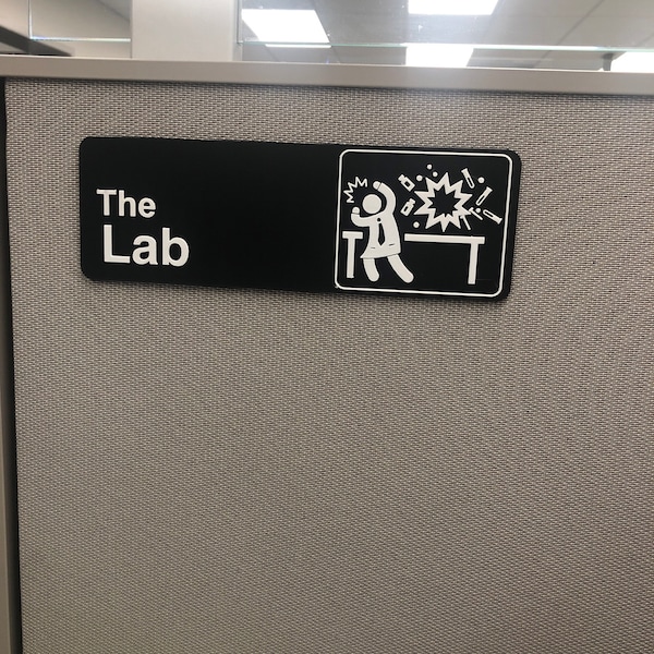 3D Printed Lab Sign: Scientist or Lab Explosion Door Decor - Etsy