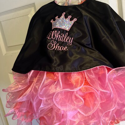 Personalized Embroidered Pageant Cape Makeup Cape Hair Cape Girls ...