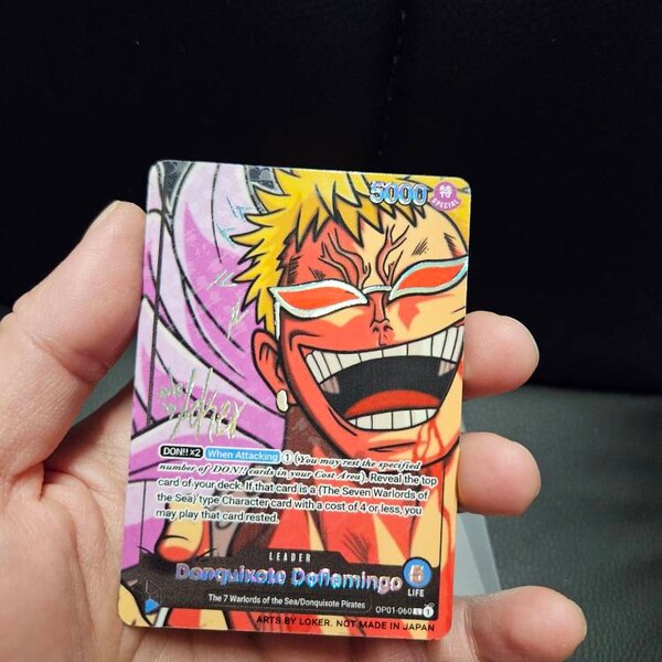 Donquixote Doflamingo- One Piece TCG Custom Alt Art Leader *foil ...