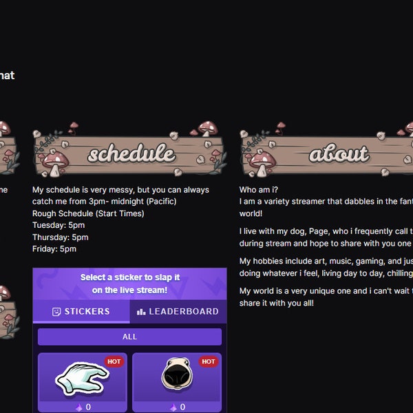 Twitch Sub Badges: Dark Blue Moon Mushrooms - Etsy