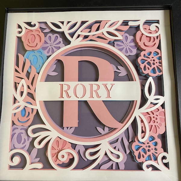 3D Baby Born Shadow Box for Kids, Baby Birth Shadow Box, Custom Name ...