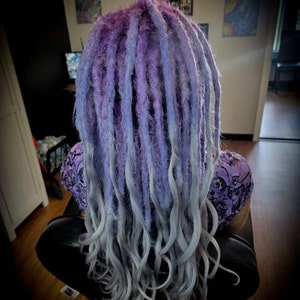 Luxe Hybrid Locks Curly Dreads / Wavy Dreadlocks in Black and Grey ...