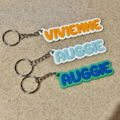 Small Custom Keychain Capital Letter Name Keychain Personalized ...